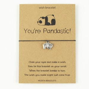 Panda Wish Bracelet, Friendship Bracelet, Animal Bracelet, Cord ...