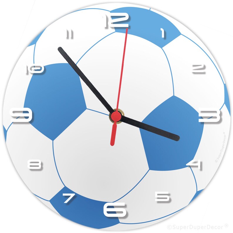 FOOTBALL WALL CLOCK matches Our Boys Girls Childrens - Etsy