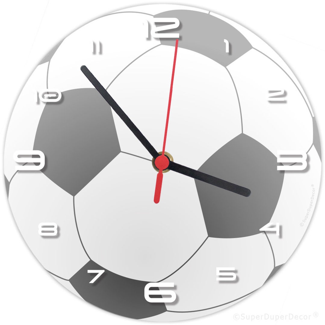 FOOTBALL WALL CLOCK matches Our Boys Girls Childrens - Etsy
