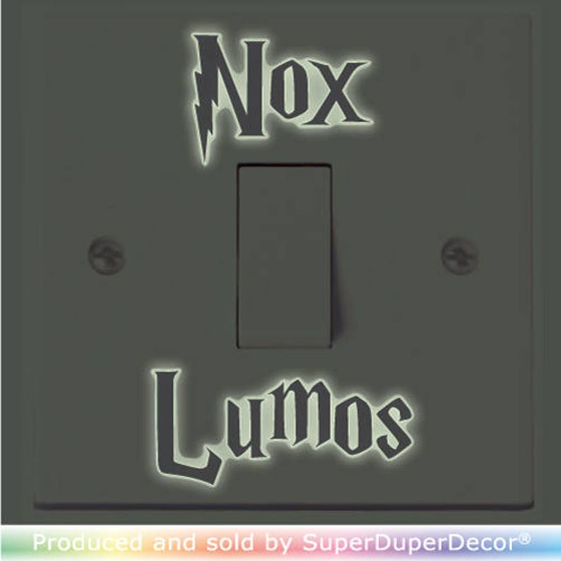 Nox Lumos off on Light Switch Sticker Funny Kids Wall Room | Etsy UK