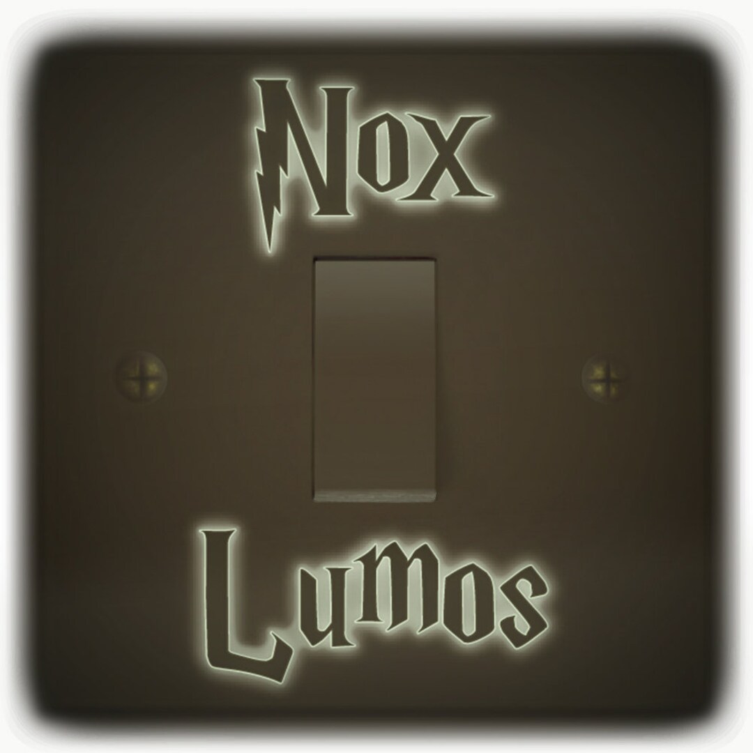 Nox Lumos ( off on ) Light Switch Sticker Funny Kids Wall Room Vinyl ...