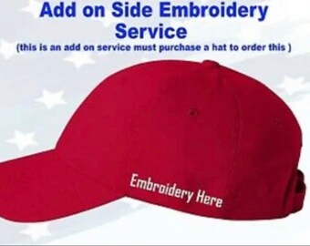 Name on Side of Hat - Etsy