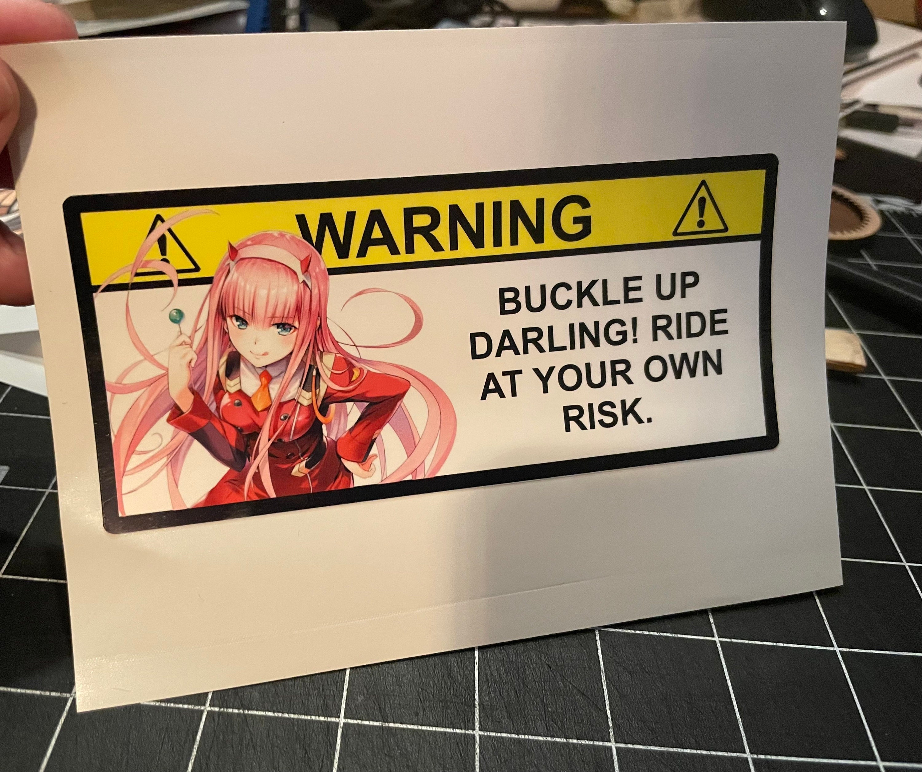 Anime clean warning sticker Art & Collectibles Drawing & Illustration ...