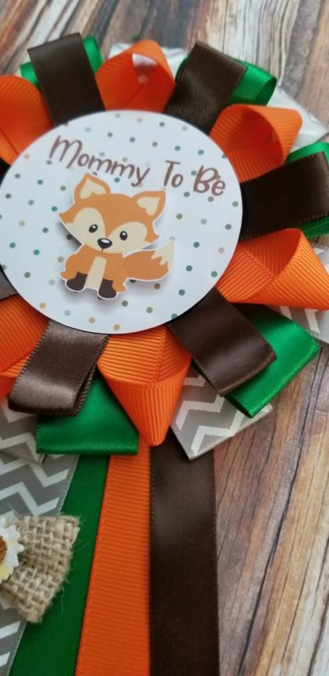 Fox Baby Shower Corsage/woodland Critters/woodland Baby Shower - Etsy