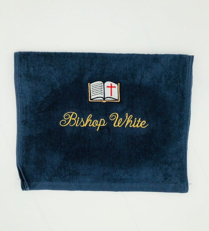 Personalized Embroidered Pastors Towels With Bible, Clergy Towels ...