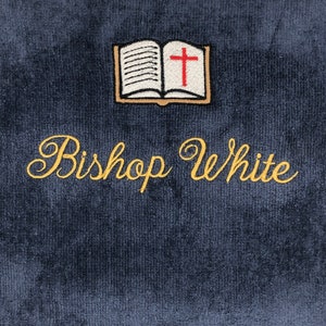 Personalized Embroidered Pastors Towels With Bible, Clergy Towels ...