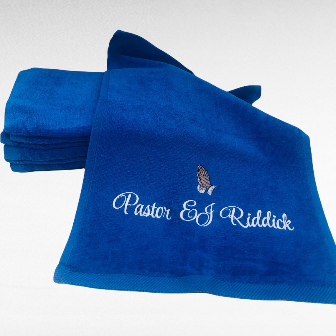 Personalized Embroidered Pastors Towels With Praying Hands, Clergy ...