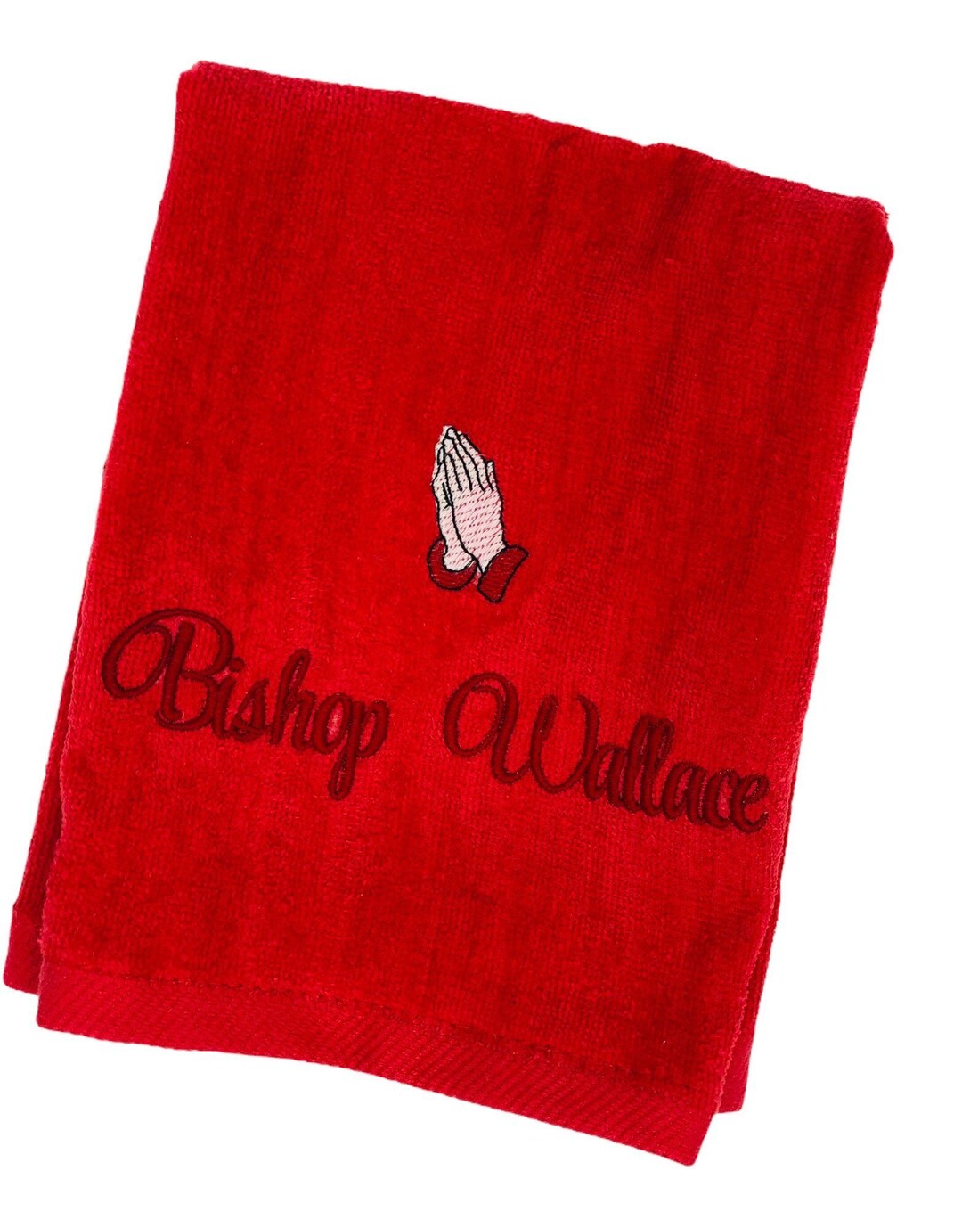Personalized Embroidered Pastors Towels With Praying Hands, Clergy ...