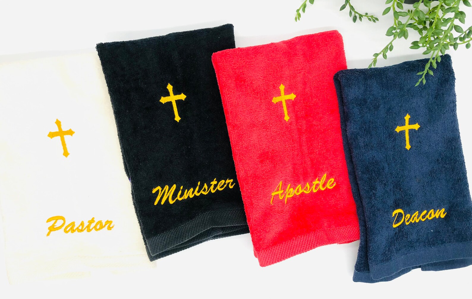 Embroidered Pastor Fingertip Towels With Holy Cross Make an Excellent ...