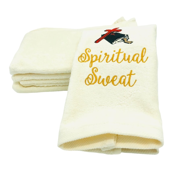 Prayer Towel Embroidered With a Bible and the Words spiritual | Etsy