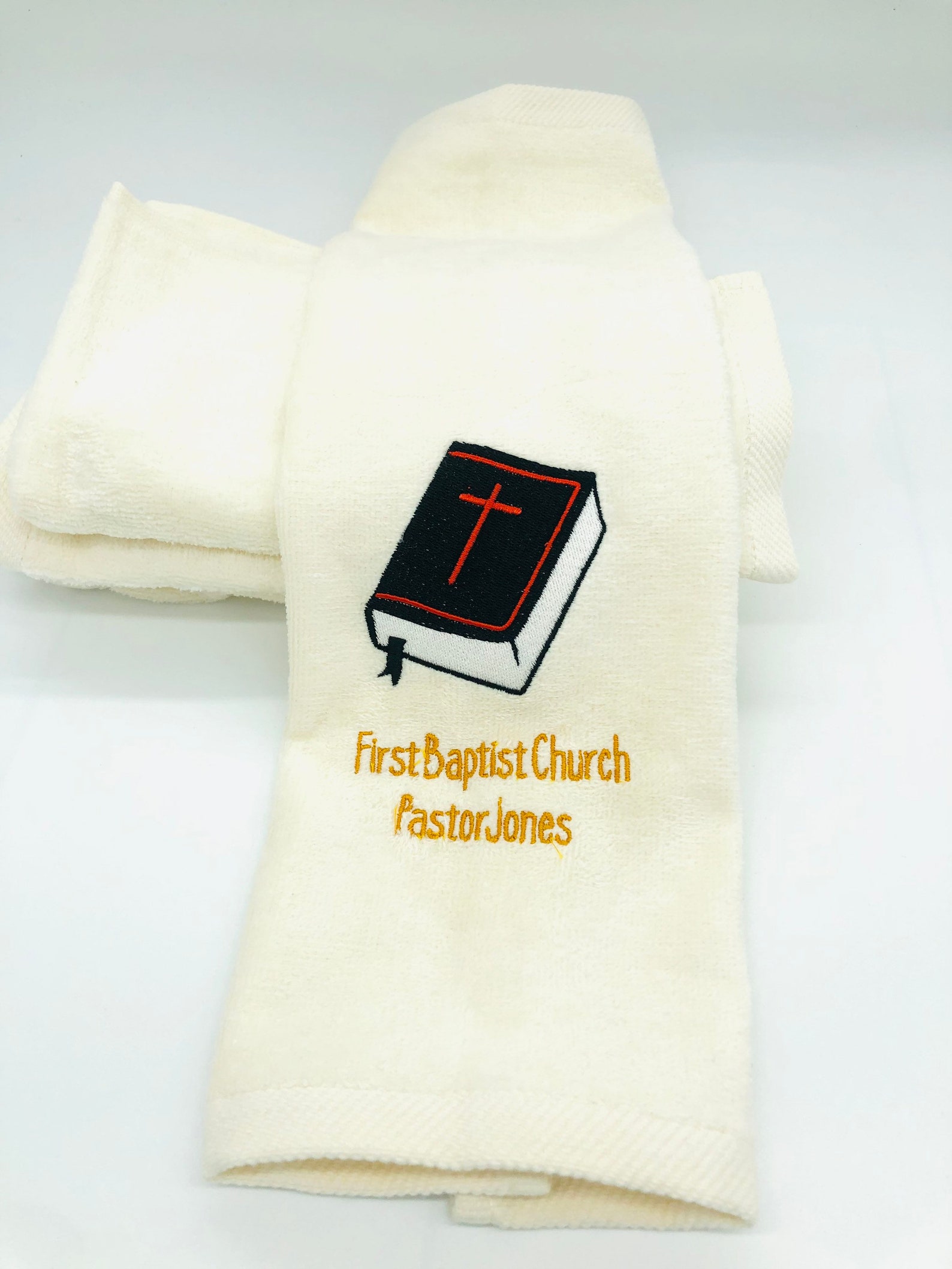 Personalized Church Embroidered Towel With Church Name and Holy Bible ...
