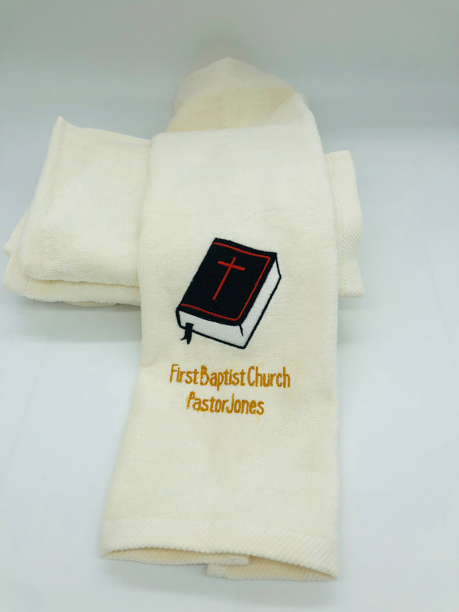 Personalized Church Embroidered Towel With Church Name and Holy Bible ...
