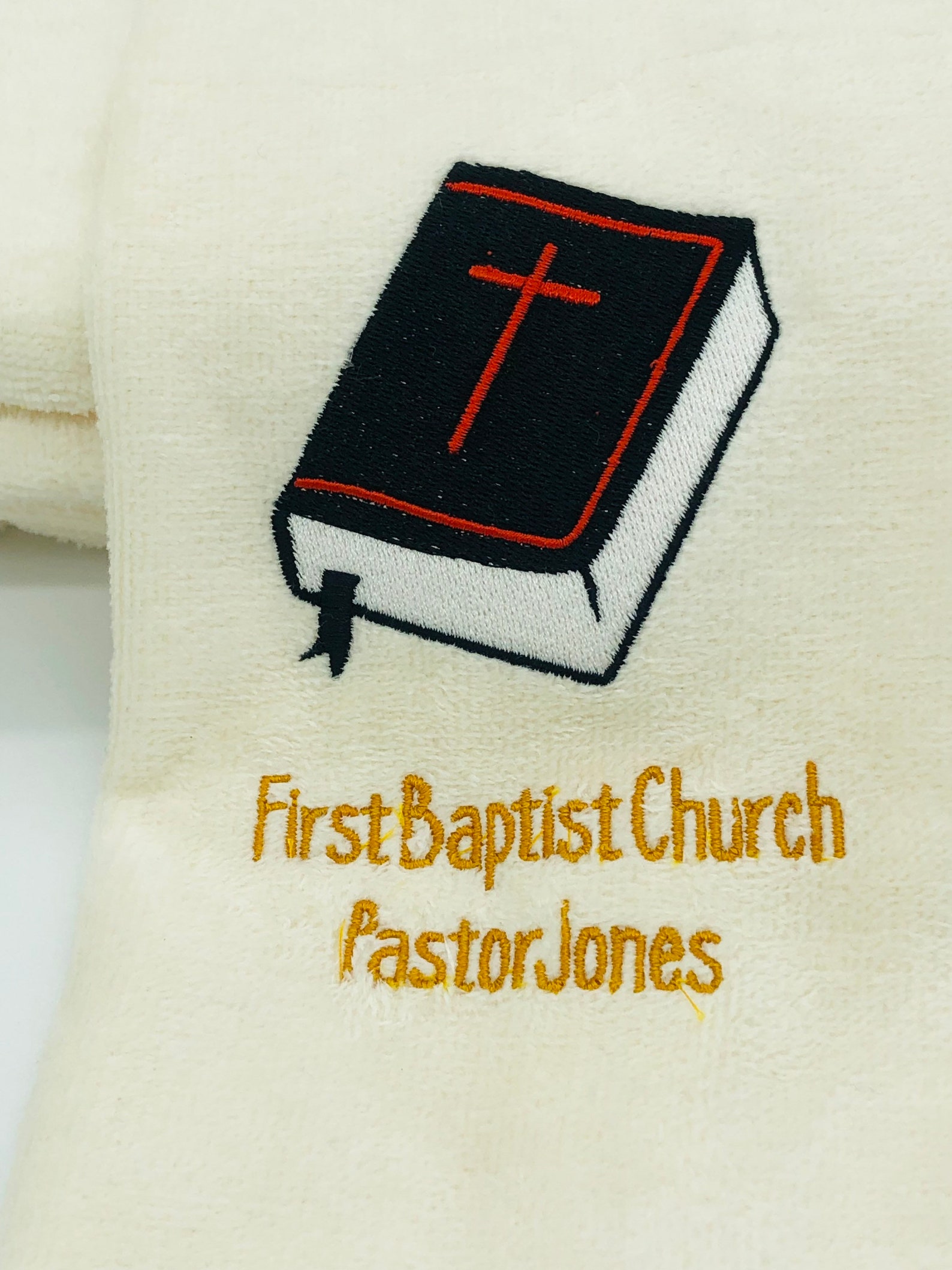 Personalized Church Embroidered Towel With Church Name and Holy Bible ...