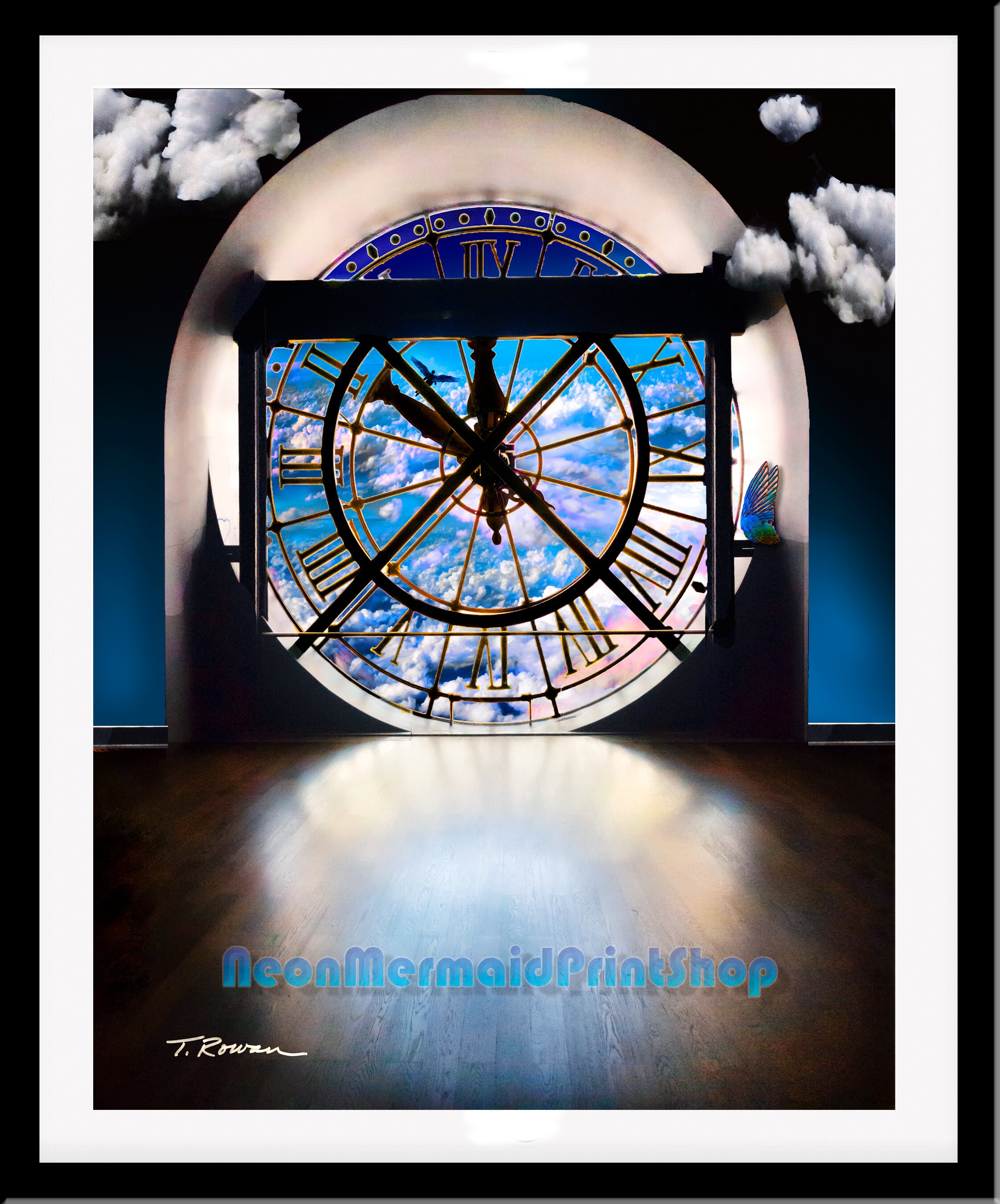 Surreal Collage Art,paris Clock Musee D'orsay,paris Photography,paris ...