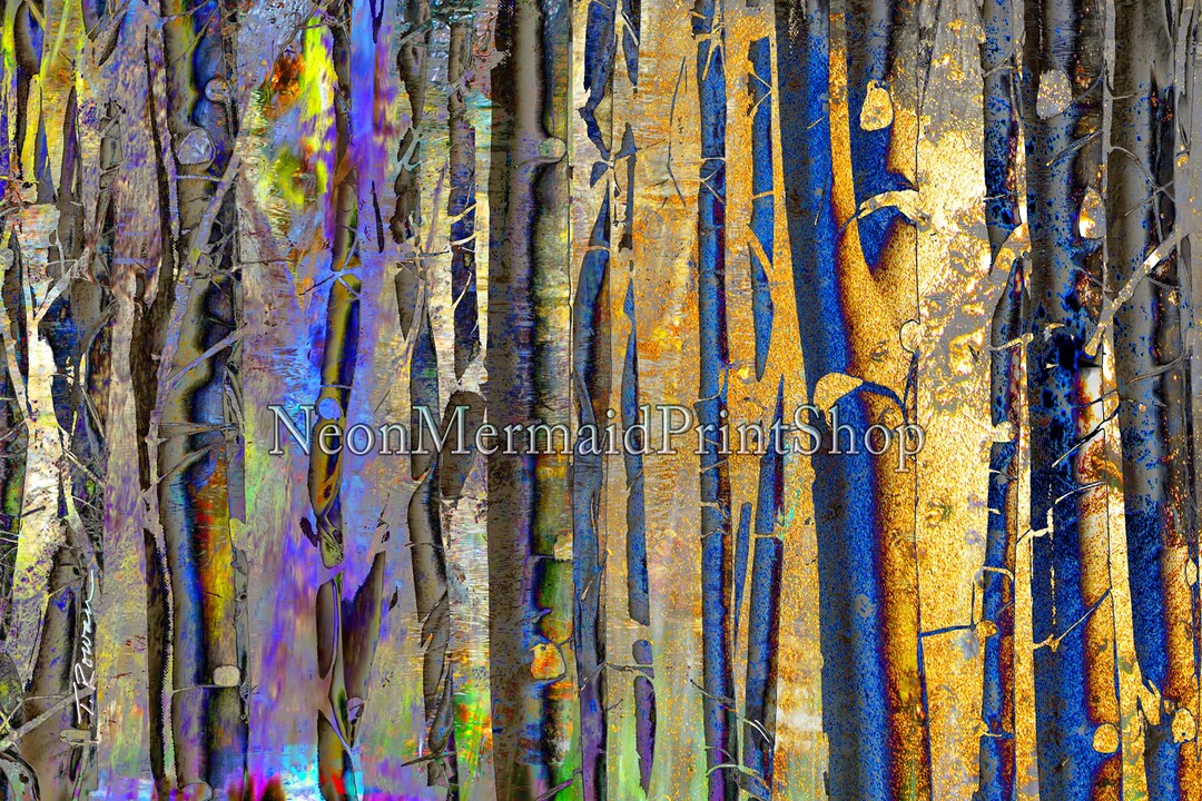 Abstract Trees Print,aspen Trees Giclée Print: Colorado Landscape by ...