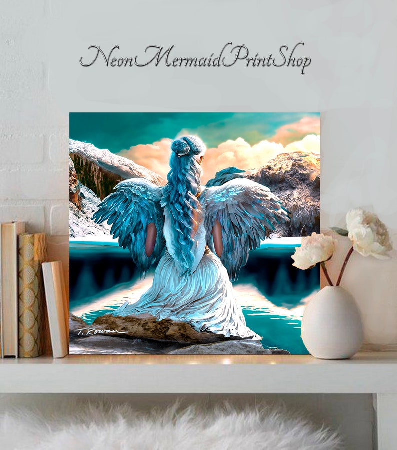 Angel Wall Decor,angel Print,woman With Wings,wall Art,wall Decor by ...