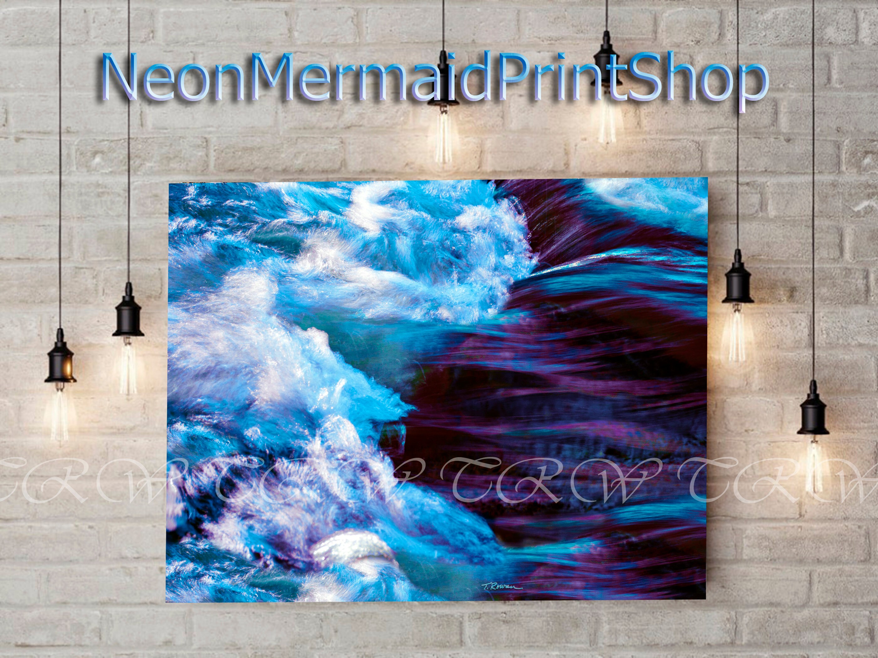 Abstract Water Photography: Ocean Waves Metal Print, Coastal Wall Art ...