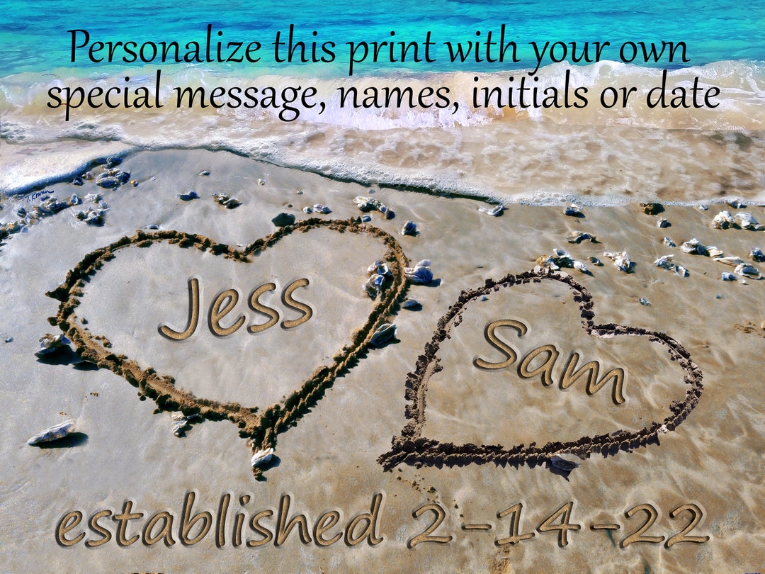 Custom Beach Writing,message in Sand,personalized Art,unique Wedding ...