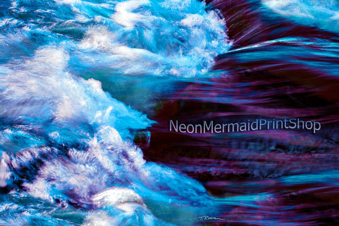 Abstract Water Photography: Ocean Waves Metal Print, Coastal Wall Art ...