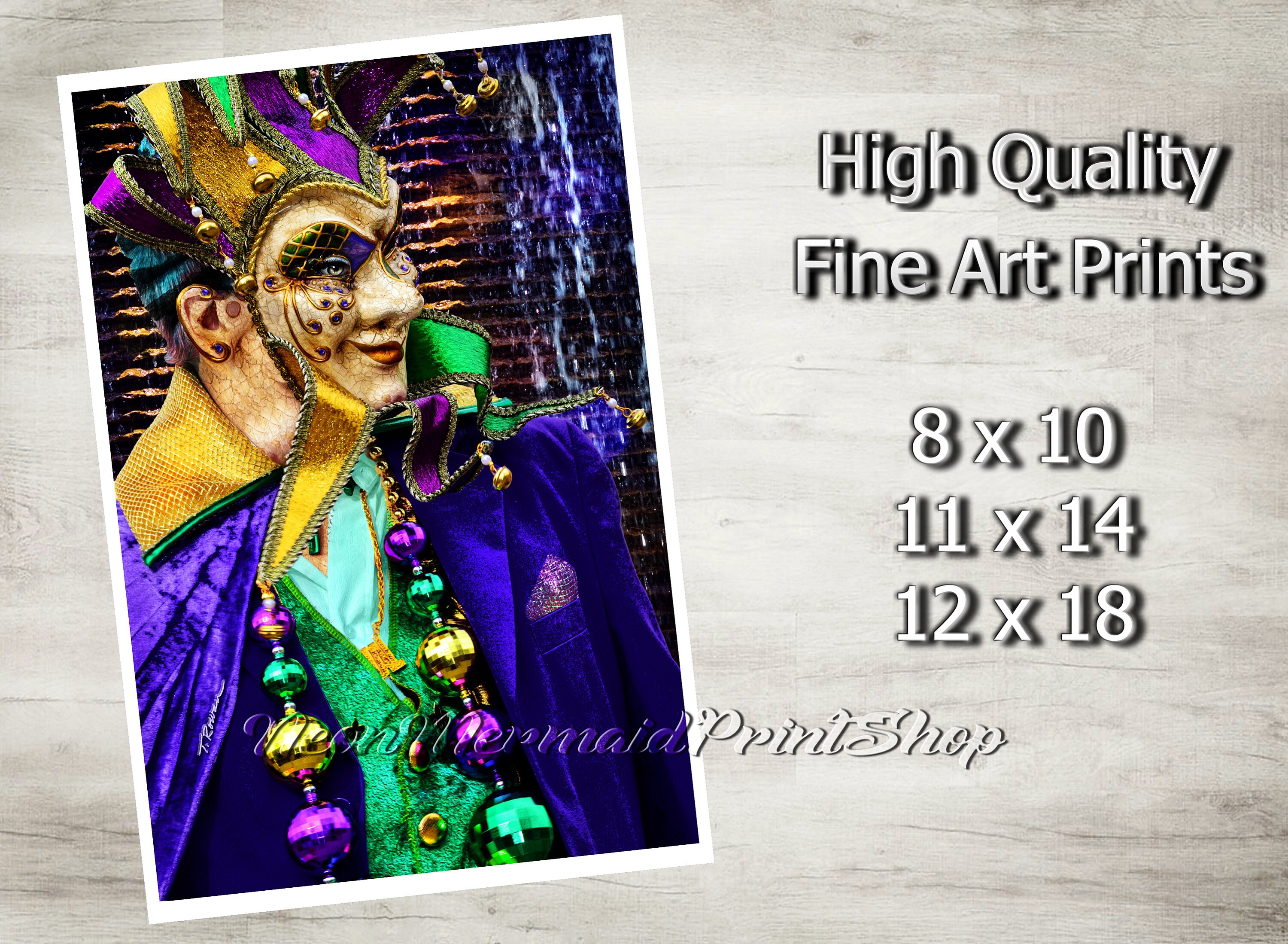 Colorful Court Jester Joker Fool Mardi Gras Mask Carnivale Dark Gothic ...