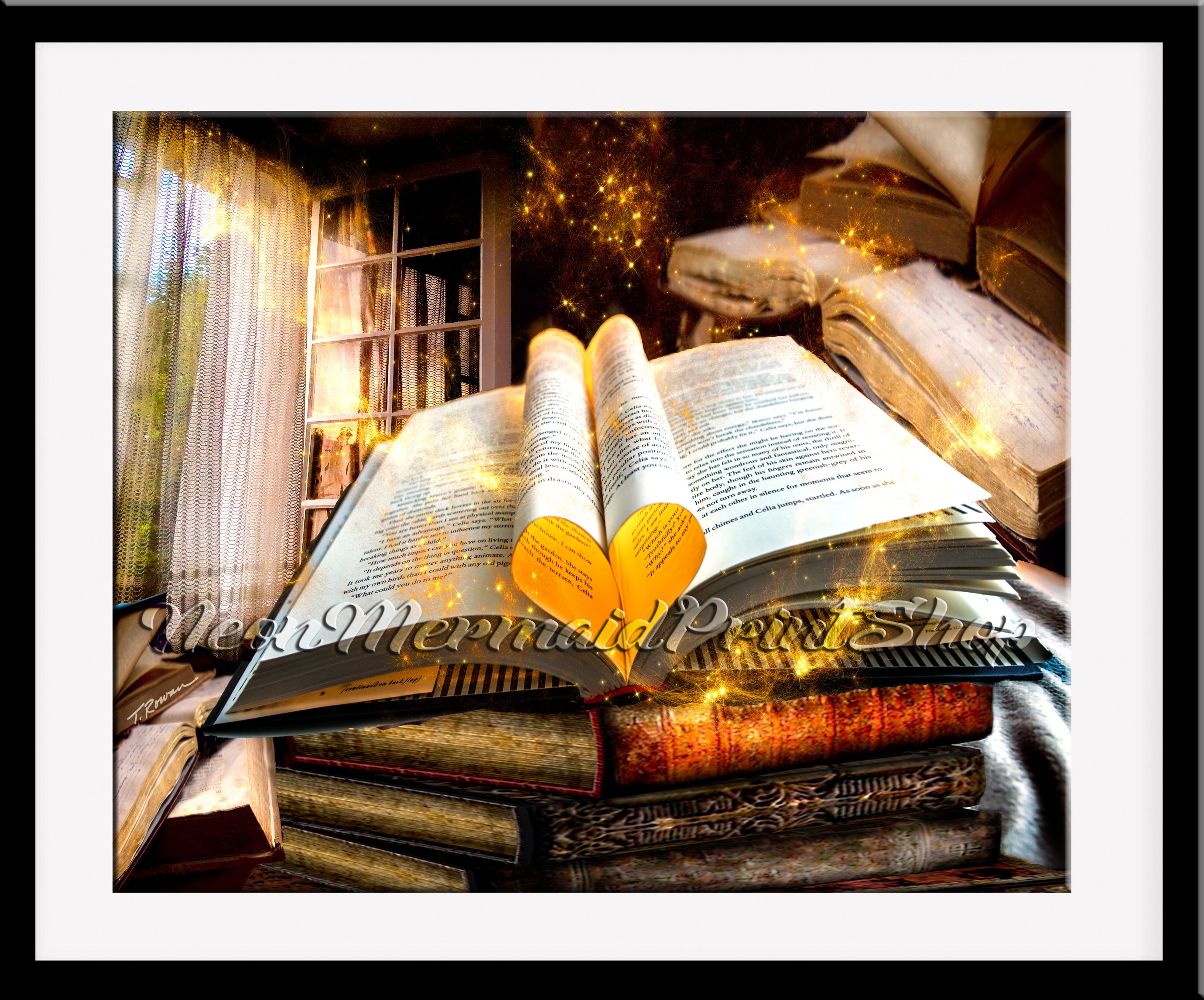 Magic Book With Fairy Lights,open Book Heart Shaped Pages,open Magic ...