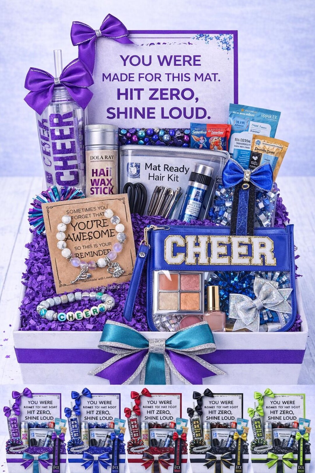 For the Girl Who Hits Zero, Cheer Competition Good Luck Gift Basket for ...