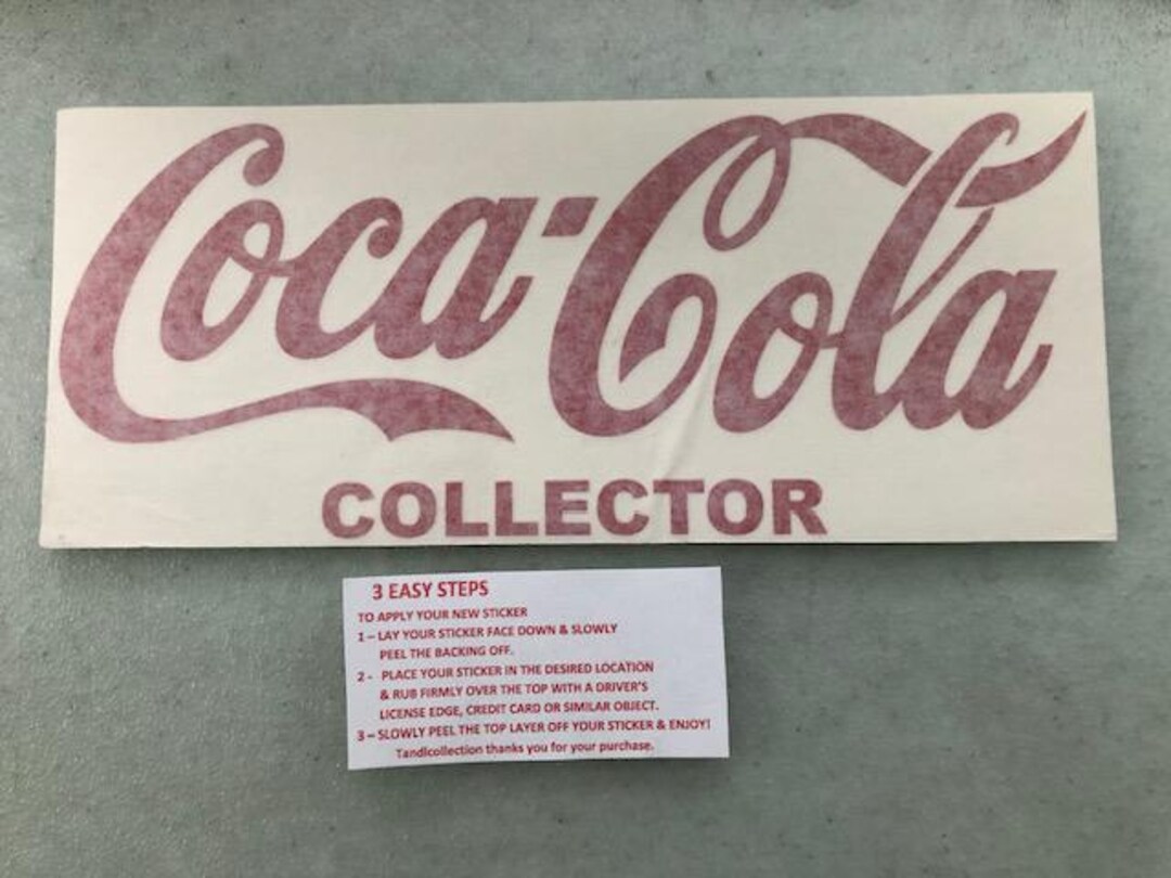 Coca-cola Vinyl Sticker in Red - Etsy