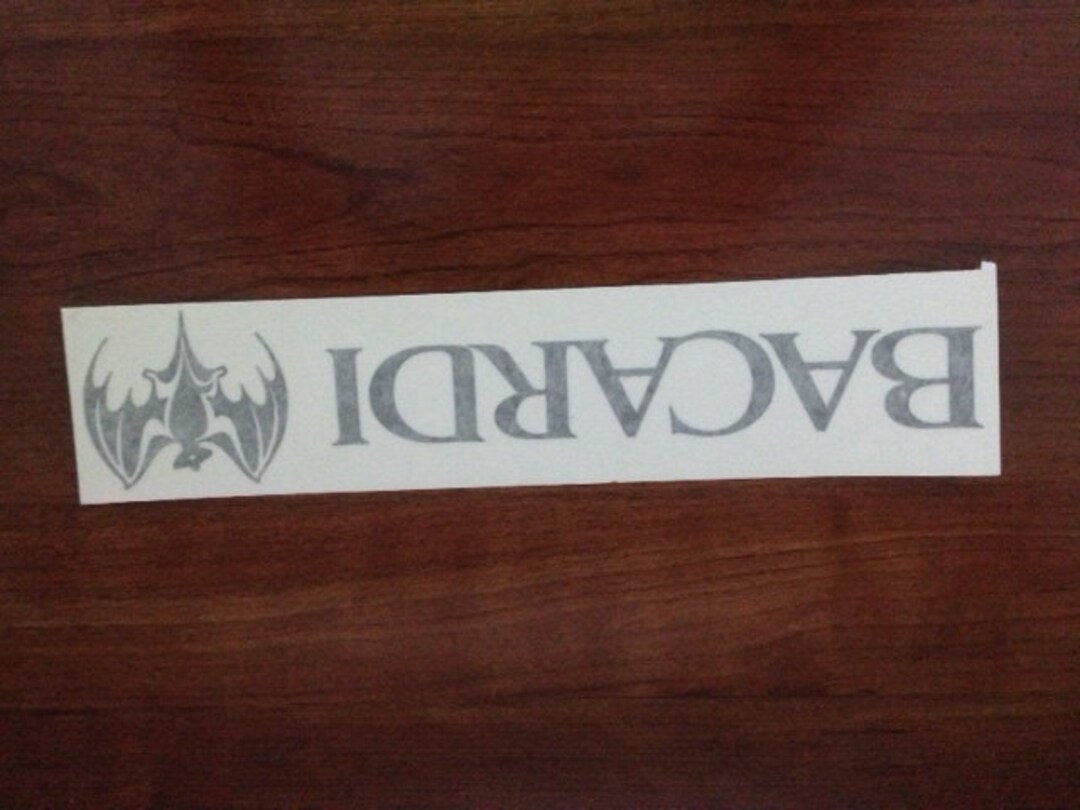 Bacardi Vinyl Sticker in Black - Etsy