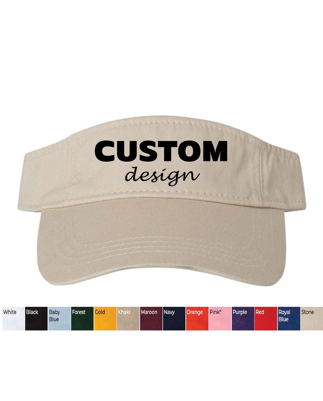 Custom Visors Embroidered or Heat Transferred Vinyl. - Etsy