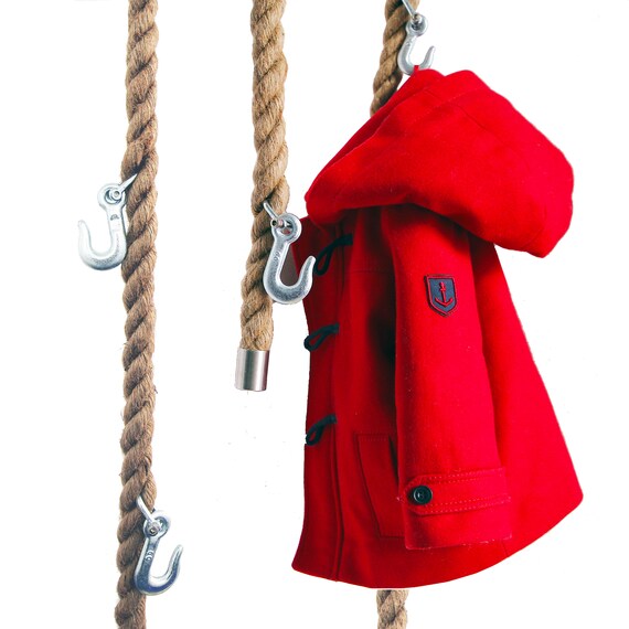 Coat Rack Made of Jute Rope in Industrial Design With Metal - Etsy