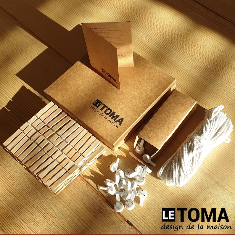 Photo Rope With Rustic Wooden Clips and Special Hooks – Photo Line ...