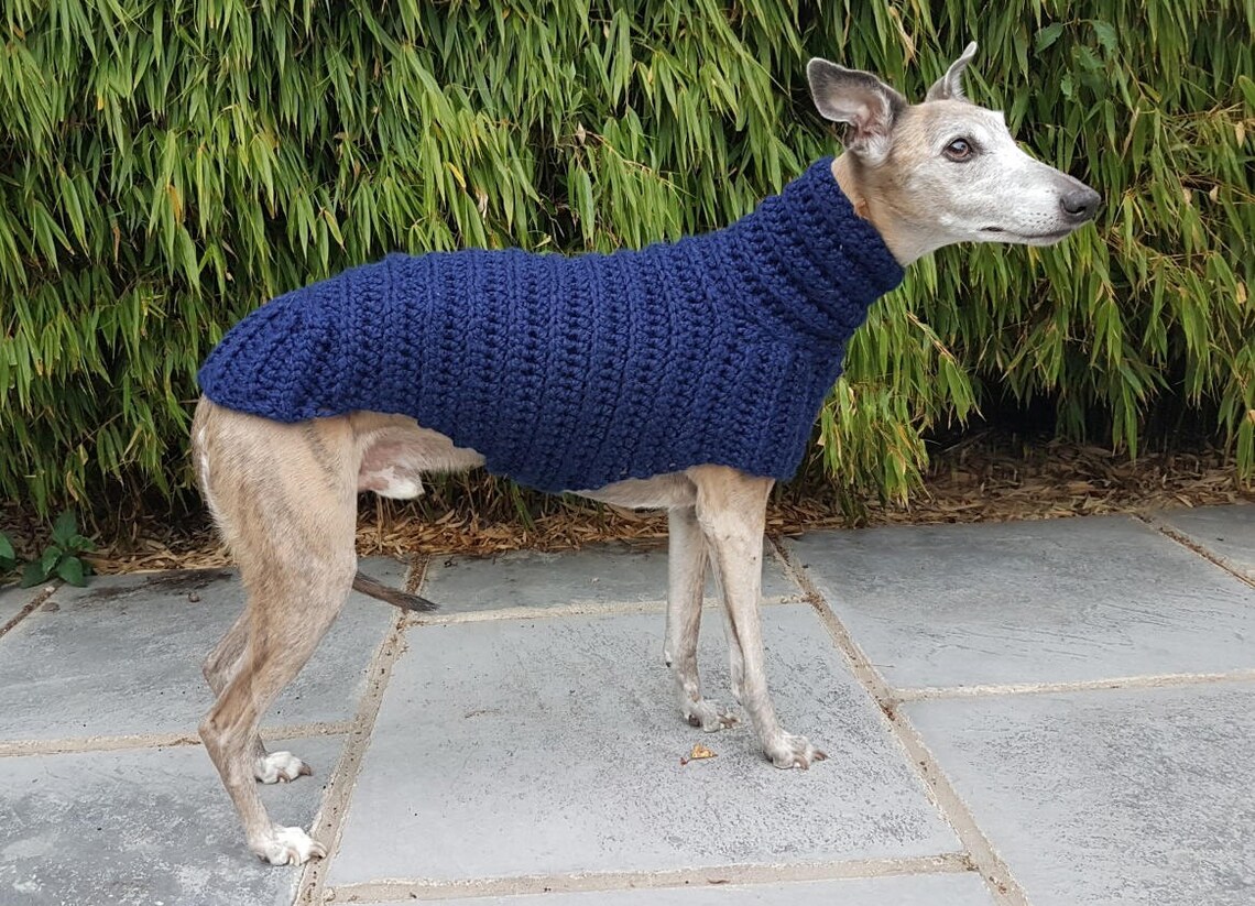 Whippet Sweater / Jumper in Navy - Etsy UK
