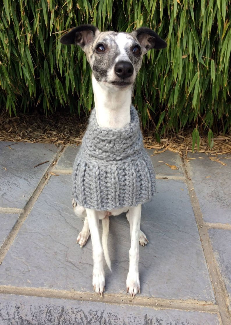 Whippet Sweater / Jumper in Silver Grey - Etsy.de