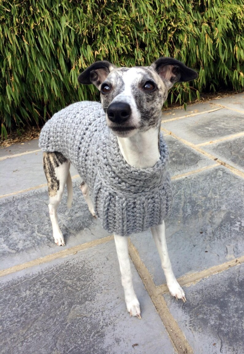 Whippet Sweater / Jumper in Silver Grey - Etsy UK