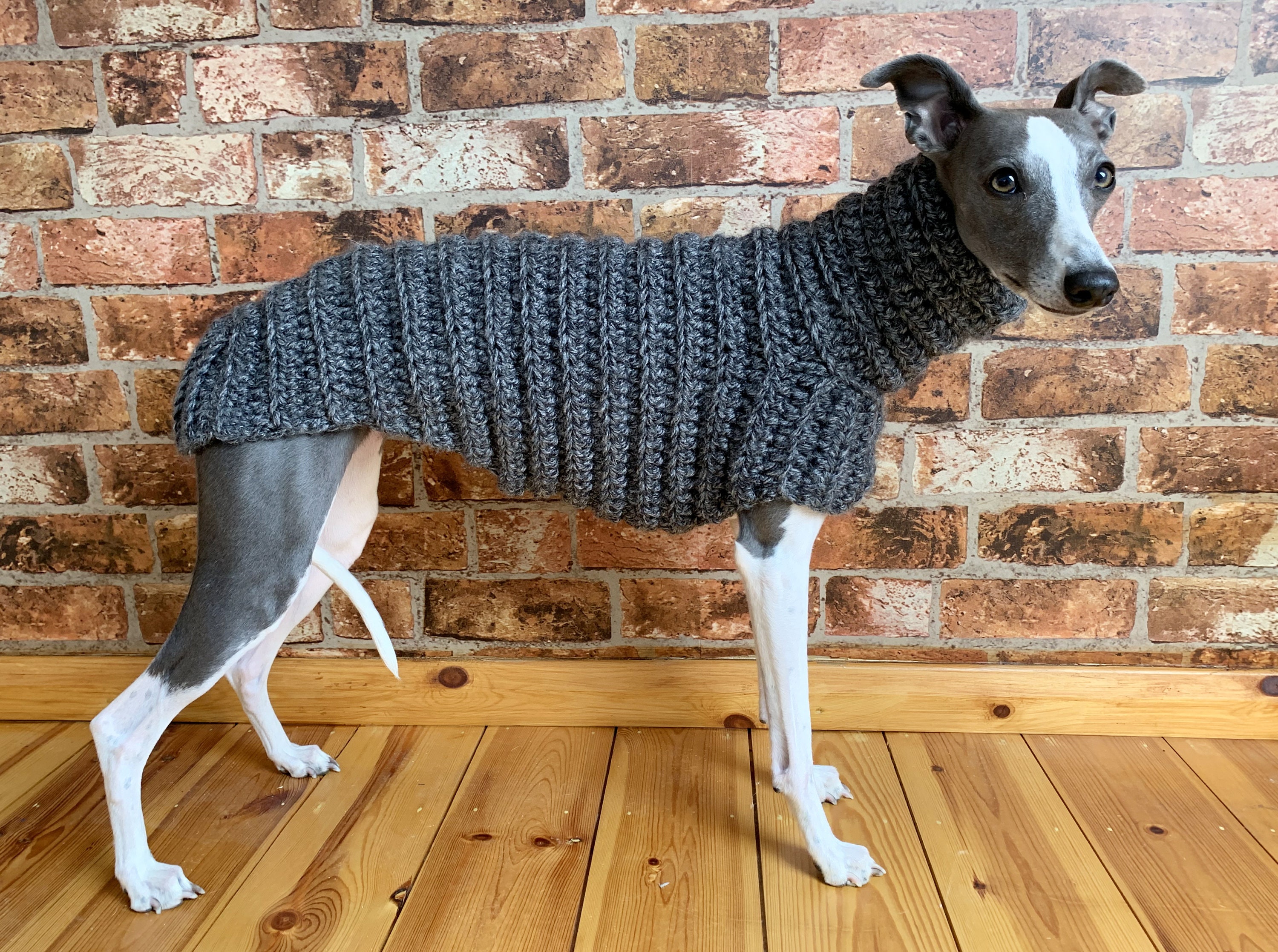 Whippet Sweater / Jumper in Charcoal Grey | Etsy