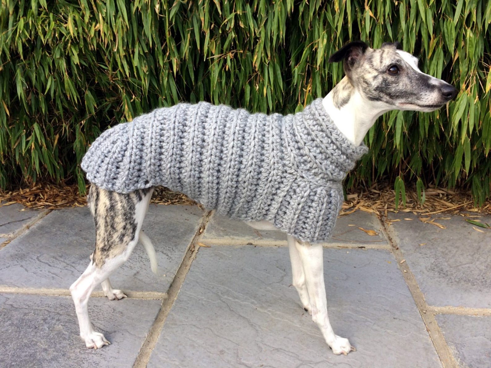 Whippet Sweater / Jumper in Silver Grey - Etsy.de