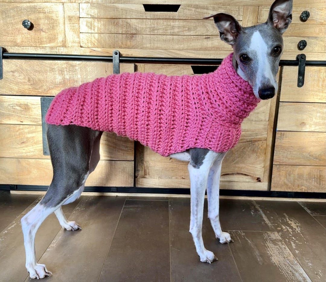Whippet Sweater / Jumper in Pink - Etsy UK