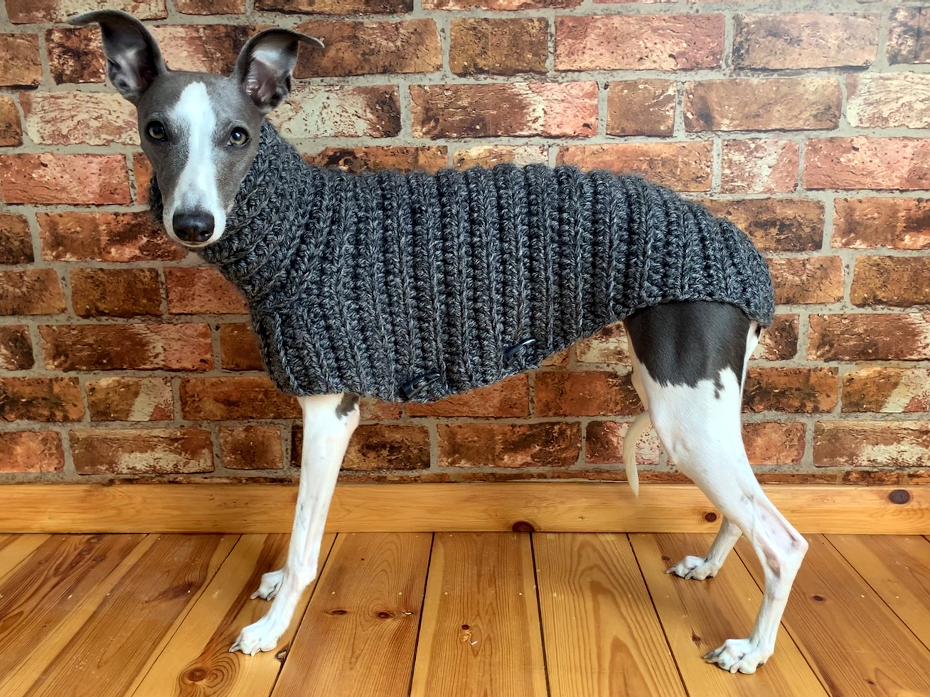 Whippet Sweater / Jumper in Charcoal Grey | Etsy