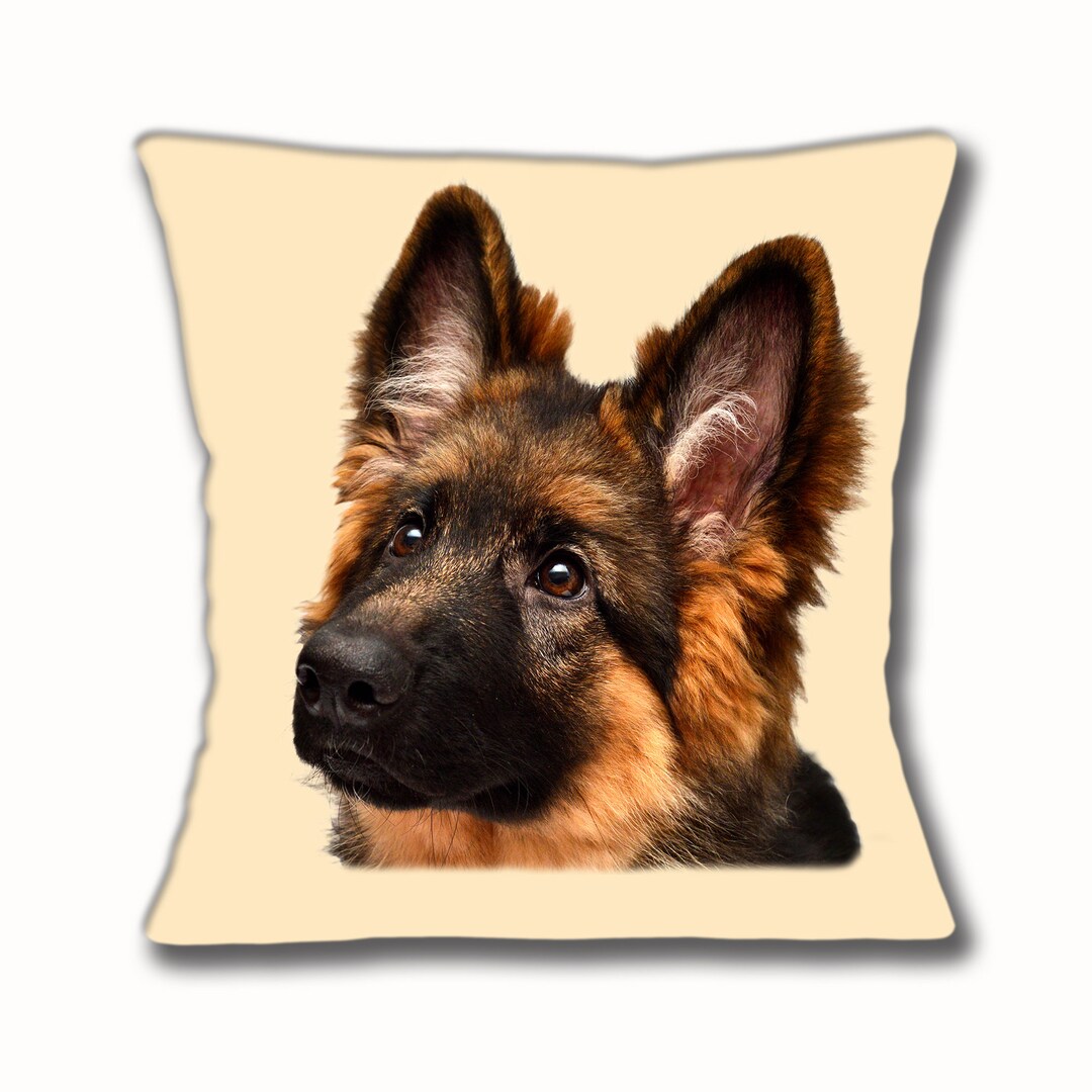 German Shepherd Cushion Cover Fluffy Pup 16 Inch 40cm - Etsy UK