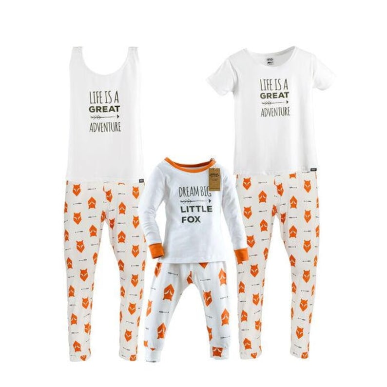 Fox Tales Adult Pyjamas With Vest Top, Matching Childrens - Etsy UK