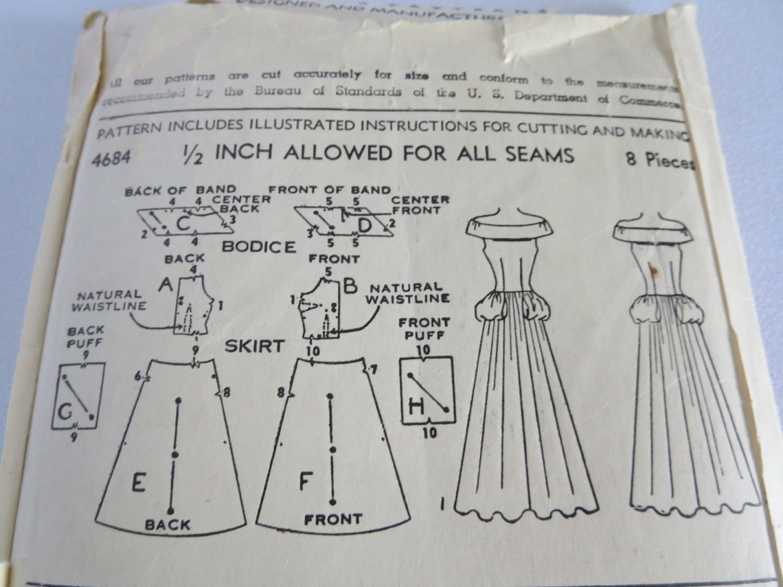 40s Pattern, 40s Dress Pattern, Evening Gown Pattern, 40s, Evening ...