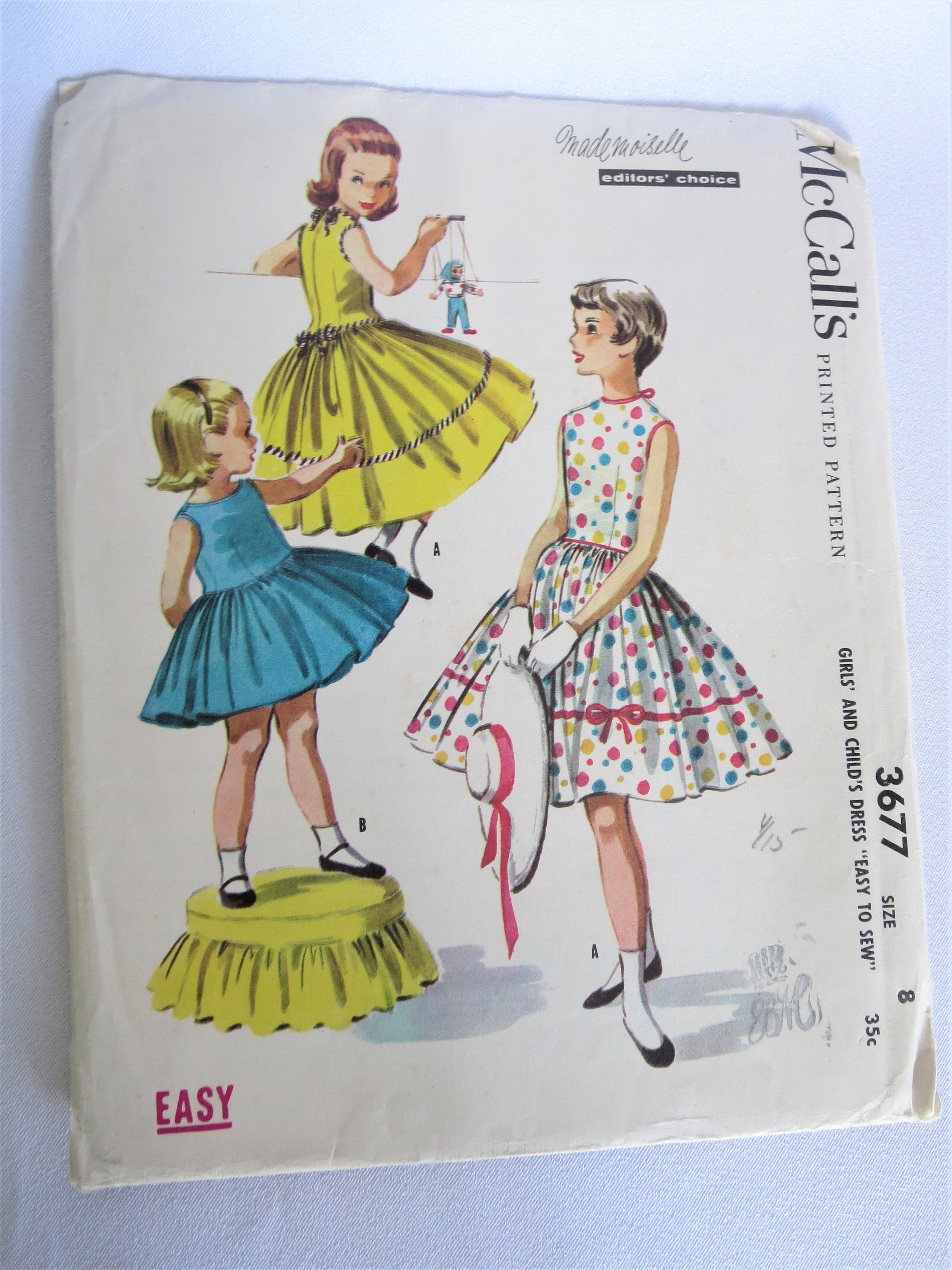 Girls Dress Pattern Dress Pattern Vintage Pattern 50s 50s - Etsy