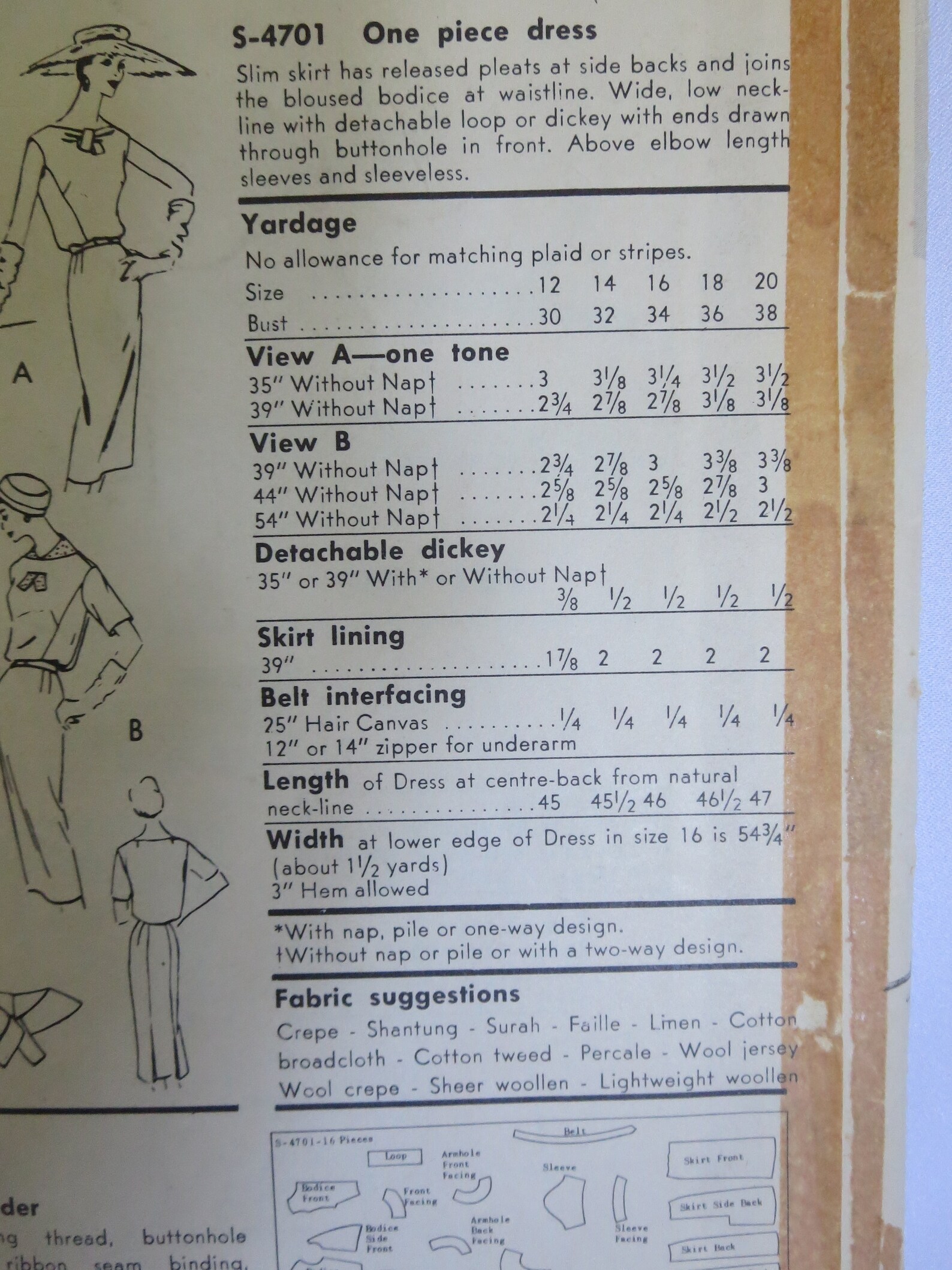 Vogue Special Design Vogue Pattern 50s Pattern 50s Dress - Etsy
