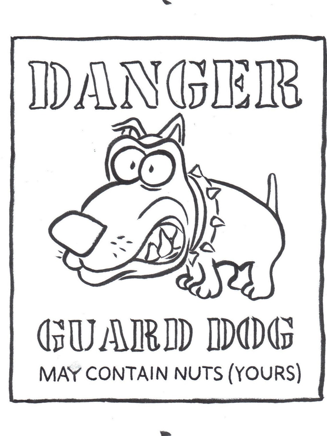 Guard Dog Cartoon, Signed by Artist Limited Edition Print, Man Cave ...
