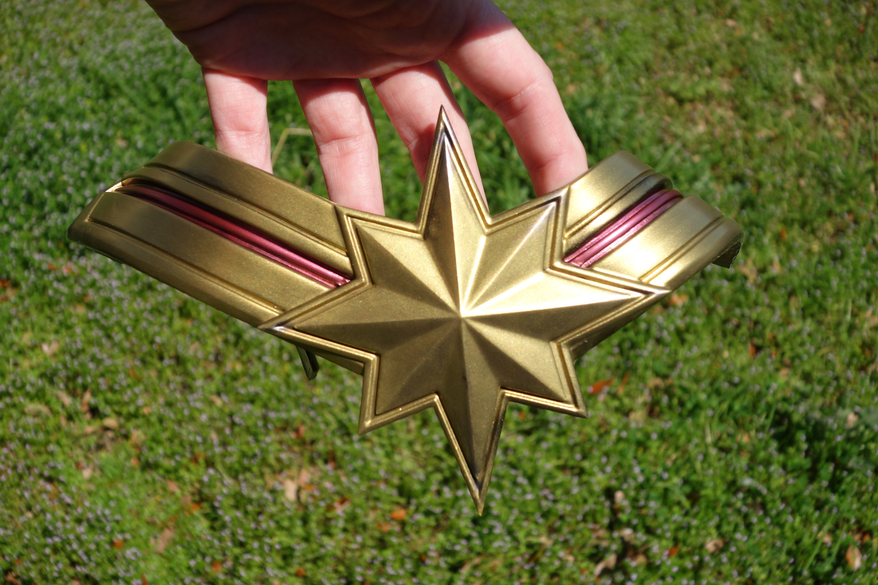 12 INCH WIDE Captain Marvel Star Chest Emblem - Etsy