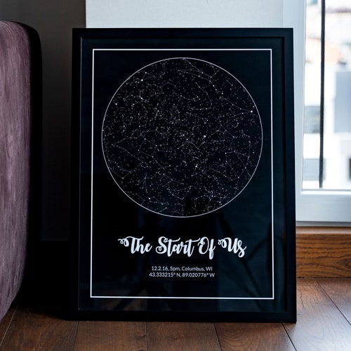 Star Map Birth Map of the Stars on Birthday Star Map - Etsy