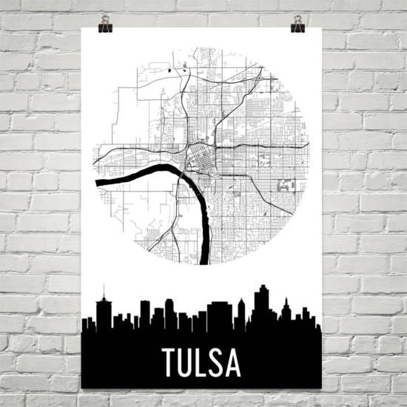 Tulsa Skyline - Etsy