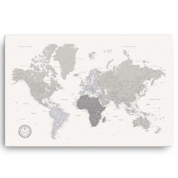 Rustic World Map - Etsy
