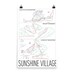 Sunshine Village Ski Map Art Sunshine Village Alberta | Etsy