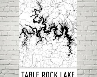Table rock lake map | Etsy